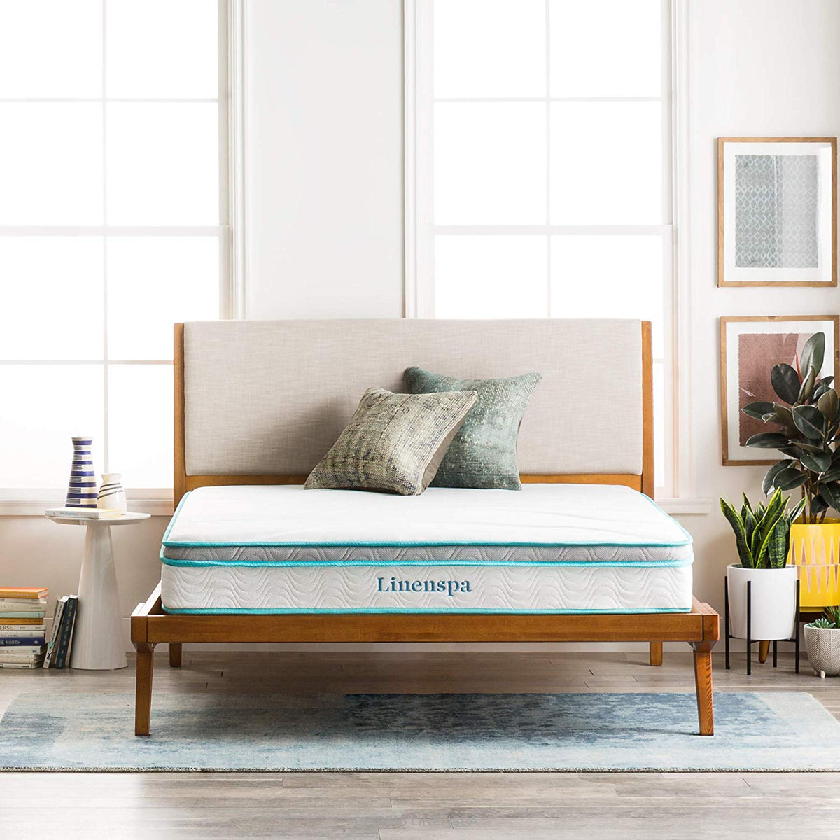 Linenspa 8 Inch Memory Foam and Innerspring Hybrid Mattress Pete s Home Decor Furnishings